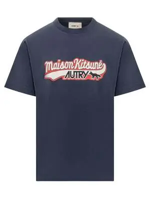 AUTRY X MAISON KITSUNE Logo Edition T-shirt - Blue