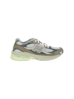 NEW BALANCE Leather & Mesh Lace-up Sneakers - Green