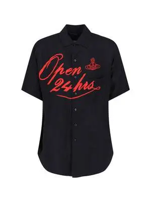 VIVIENNE WESTWOOD 100% Viscose Shirt - Black