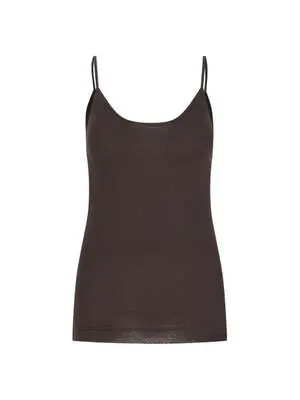 Khaite 100% Viscose Draped Top - Brown