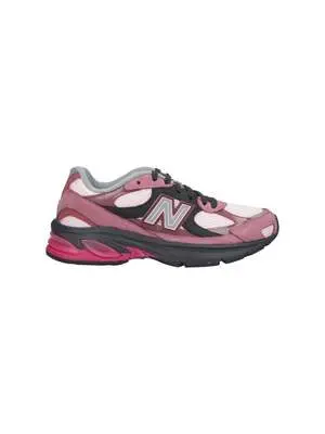 NEW BALANCE Leather And Mesh Lace-up Sneakers - Violet