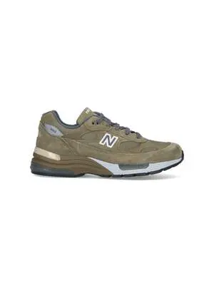 NEW BALANCE Suede And Mesh "992" Sneakers - Green