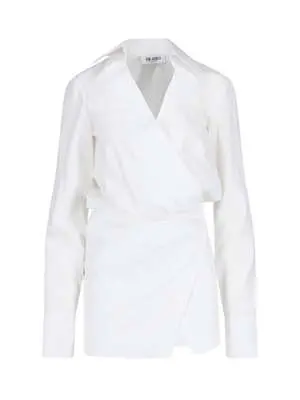 Attico Cotton Mini Dress - White