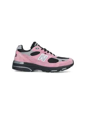 NEW BALANCE Suede & Mesh Lace-up Sneakers - Pink