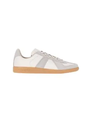 Adidas ADIDAS Leather And Textile Lace-Up Sneakers Cream