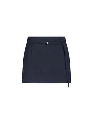 DUNST Draped Mini Skirt - Blue