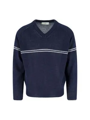 DUNST Cotton Paper Blend Sweater - Blue