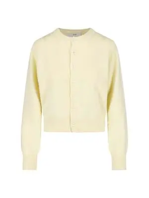 DUNST Button-front Knit Cardigan - Yellow