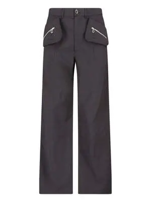 KIKO KOSTADINOV Virgin Wool Trousers With Zippered Pockets - Brown
