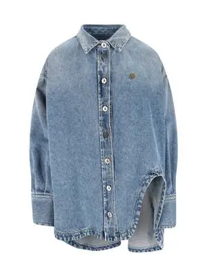 Attico 100% Cotton Shirt - Blue
