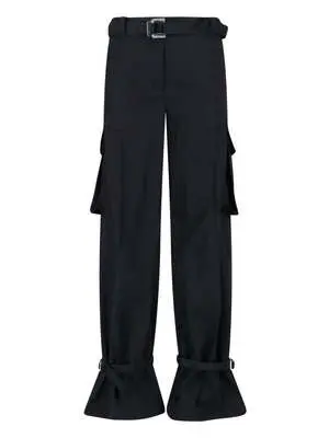 Attico Tailored Satin Finish Trousers - Black