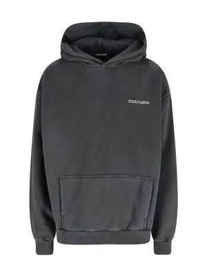 CULTURA 100% Cotton Crewneck Sweater - Grey