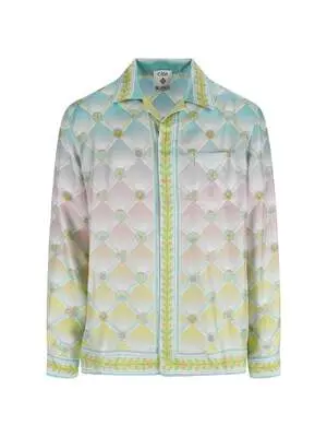 Casablanca Icon Print Silk Shirt For - Multicolour
