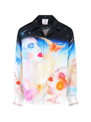 Casablanca Printed Long Sleeve Button-up Shirt - Multicolour