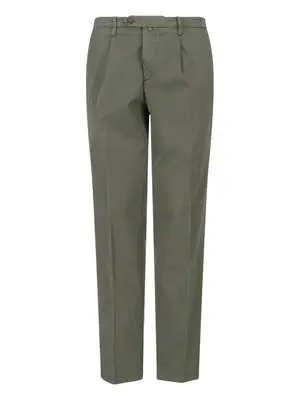 BRIGLIA 1949 Stretch Cotton Trousers - Green