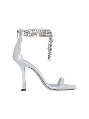 JIMMY CHOO Crystal-embellished Ankle-wrap Stiletto Sandals