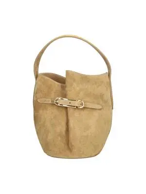 LIFFNER Soft Cow Suede Shoulder Bag - Beige