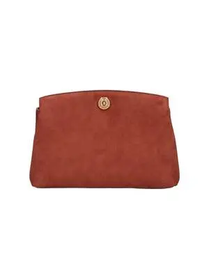 LIFFNER Calf Leather Shoulder Bag With Buckled Detail - Brown