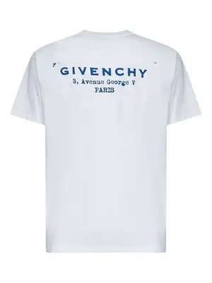 Givenchy T-shirt In Cotton With Stamp Print - White