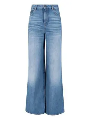 Chloé Denim Jacket With Leather Patch Accents