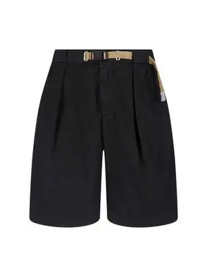 WHITE SAND Cotton Elastane Trousers - Black