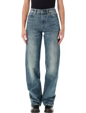 Our Legacy High-rise Wide-leg Jeans - Mid Blue