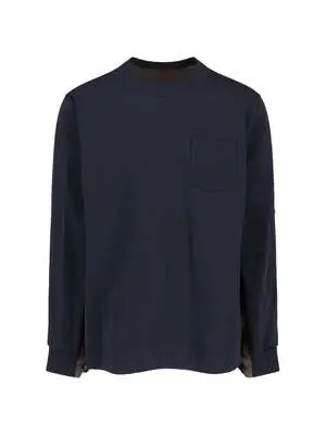Sacai 100% Cotton T-shirt - Blue