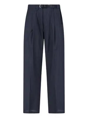 WHITE SAND 100% Virgin Wool Trousers - Black