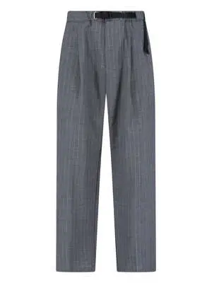 WHITE SAND 100% Virgin Wool Trousers - Grey