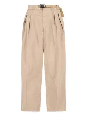WHITE SAND Cotton Stretch Trousers - Beige