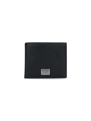 Dolce & Gabbana Saffiano Leather Bi-fold Wallet - Black