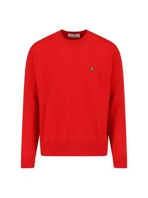 VIVIENNE WESTWOOD Wool-cashmere Crew Neck Sweater - Red