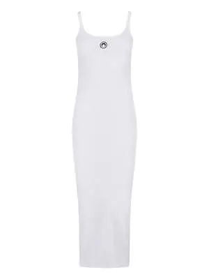 MARINE SERRE Ribbed Sleeveless Maxi Dress