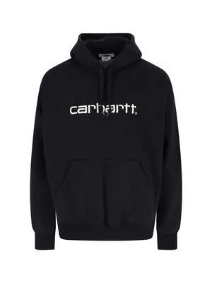 Junya Watanabe Graphic Logo Pullover Hoodie - Black