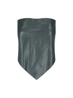 Paloma Wool Strapless Leather Bustier Top