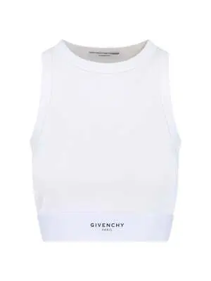 Givenchy Cotton Crop Top With Rubber Band Detail