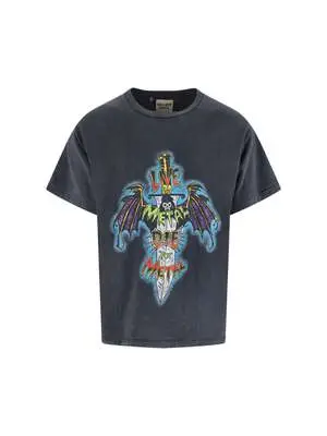 GALLERY DEPT. Vintage Cotton Graphic T-shirt For - Blue