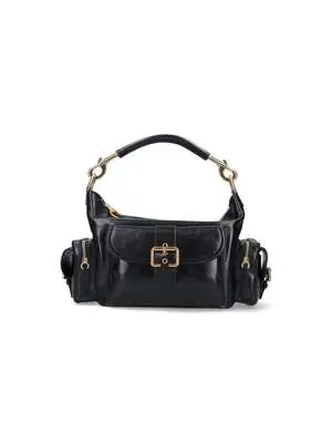 Chloé Buffalo Leather Flap Mini Bag - Black
