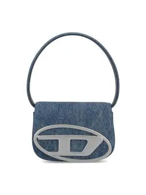 DIESEL® Denim Shoulder Bag With Leather Trim
