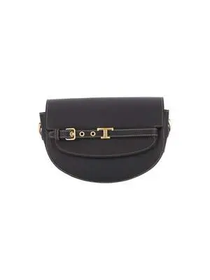 TOD`S Tod's Calf Leather Flap Mini Bag - Black
