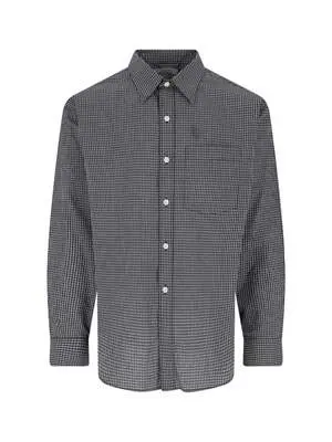 MFPEN Cotton Check Shirt For - Black