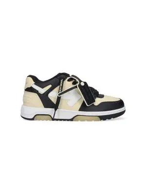 Off-White Shoelaces" Glow-in-the-dark Suede Sneakers - Yellow