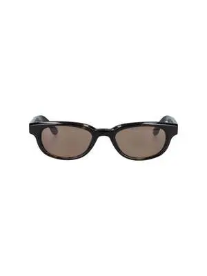 Chimi Oval Frame Sunglasses - Brown