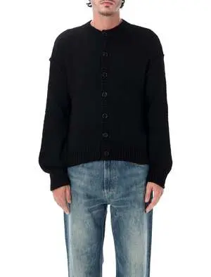 Our Legacy Button-front V-neck Wool Cardigan - Nero