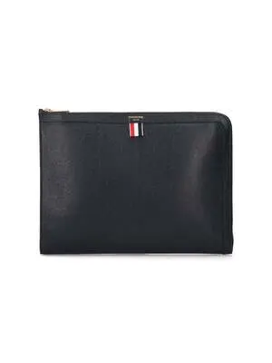 Thom Browne Calf Full Grain Leather Mini Bag For - Black