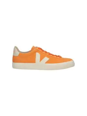 VEJA Suede Lace-up Sneakers With Recycled Lining - Orange