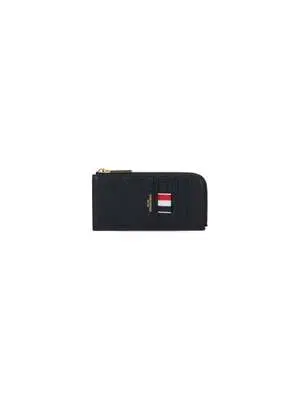 Thom Browne Calf Grain Leather Wallet For - Black