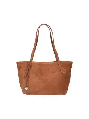 LIFFNER Suede Tote Bag With Shoulder Straps