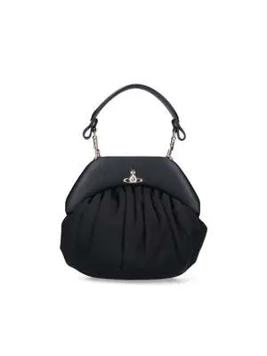 VIVIENNE WESTWOOD Ruched Clutch - Black
