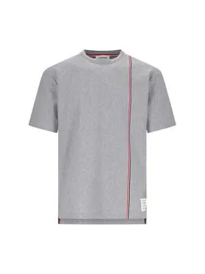 Thom Browne 100% Cotton Crewneck T-shirt For - Grey